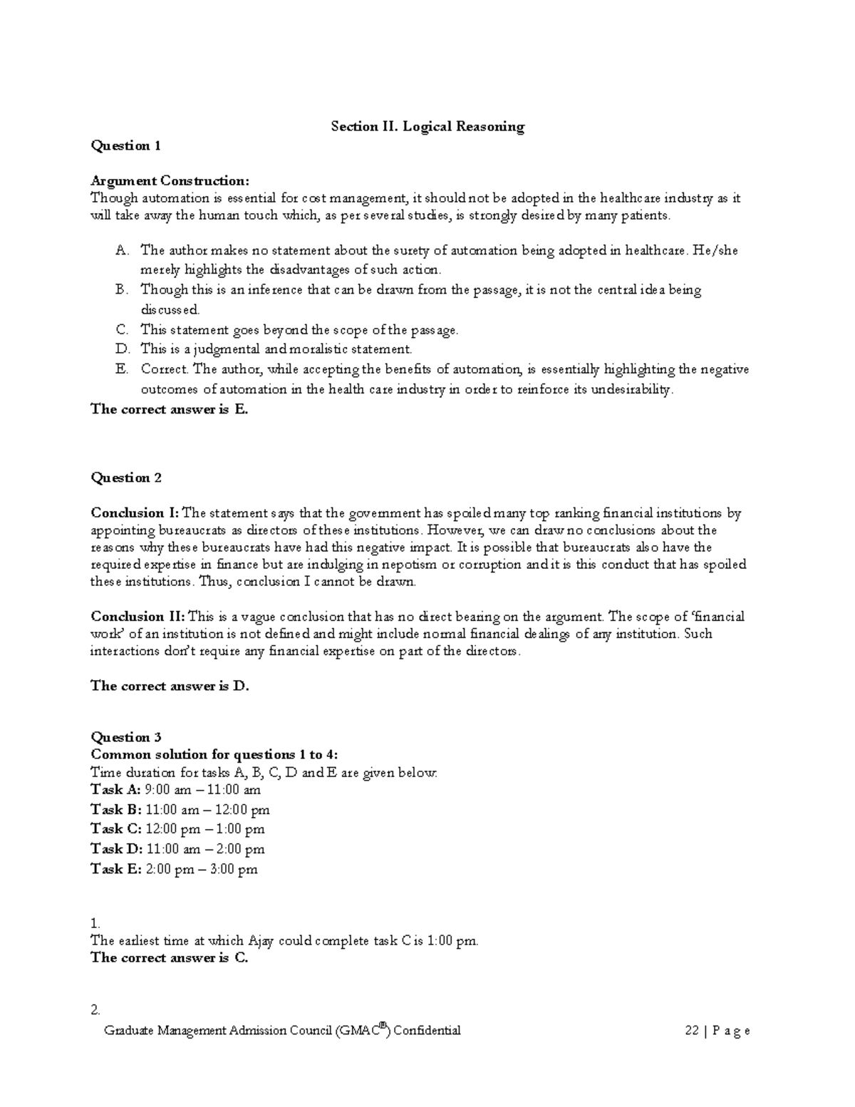 Logical ques & answers - Section II. Logical Reasoning Question 1 ...