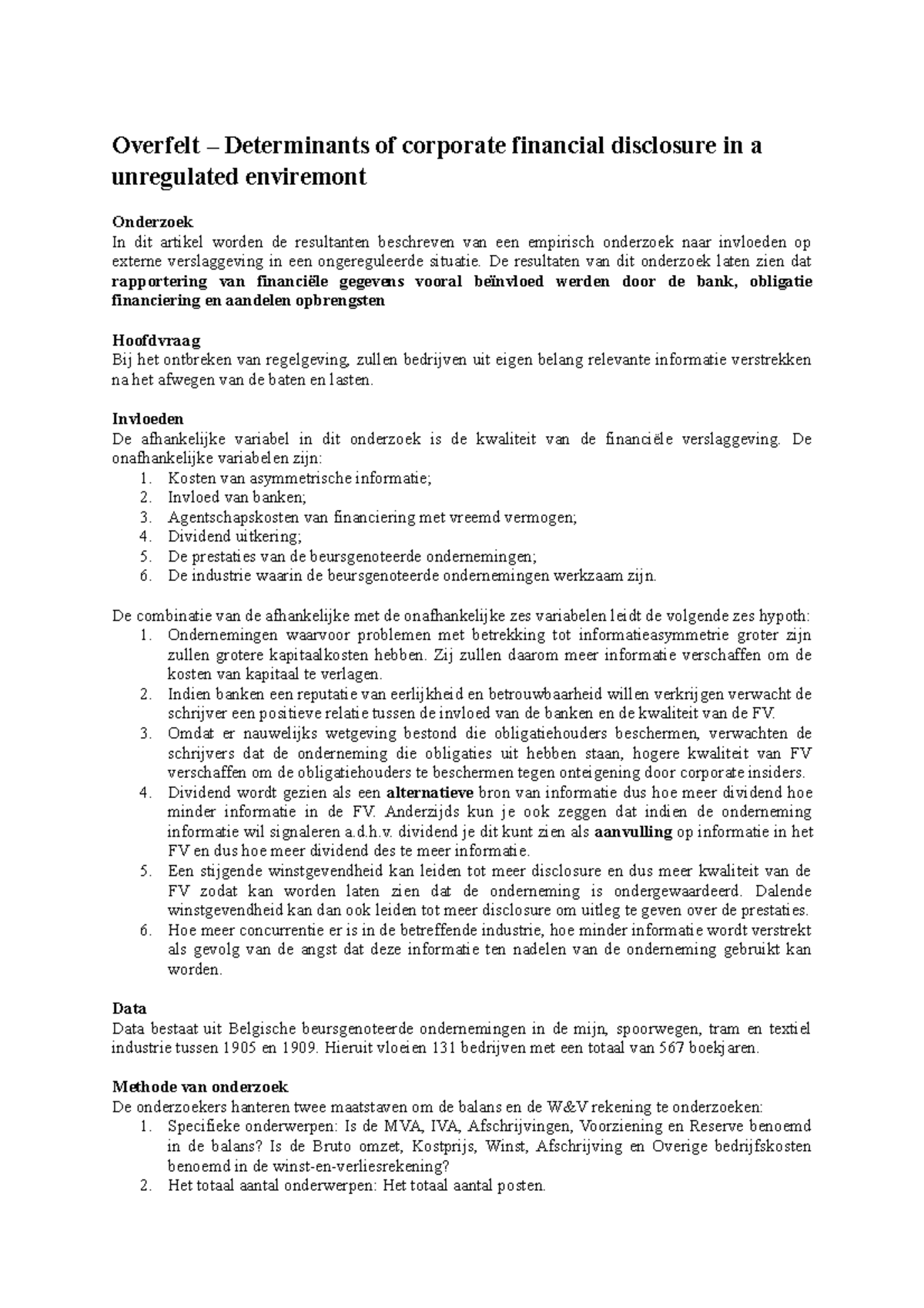 Overfelt - De resultaten van dit onderzoek laten zien dat rapportering ...