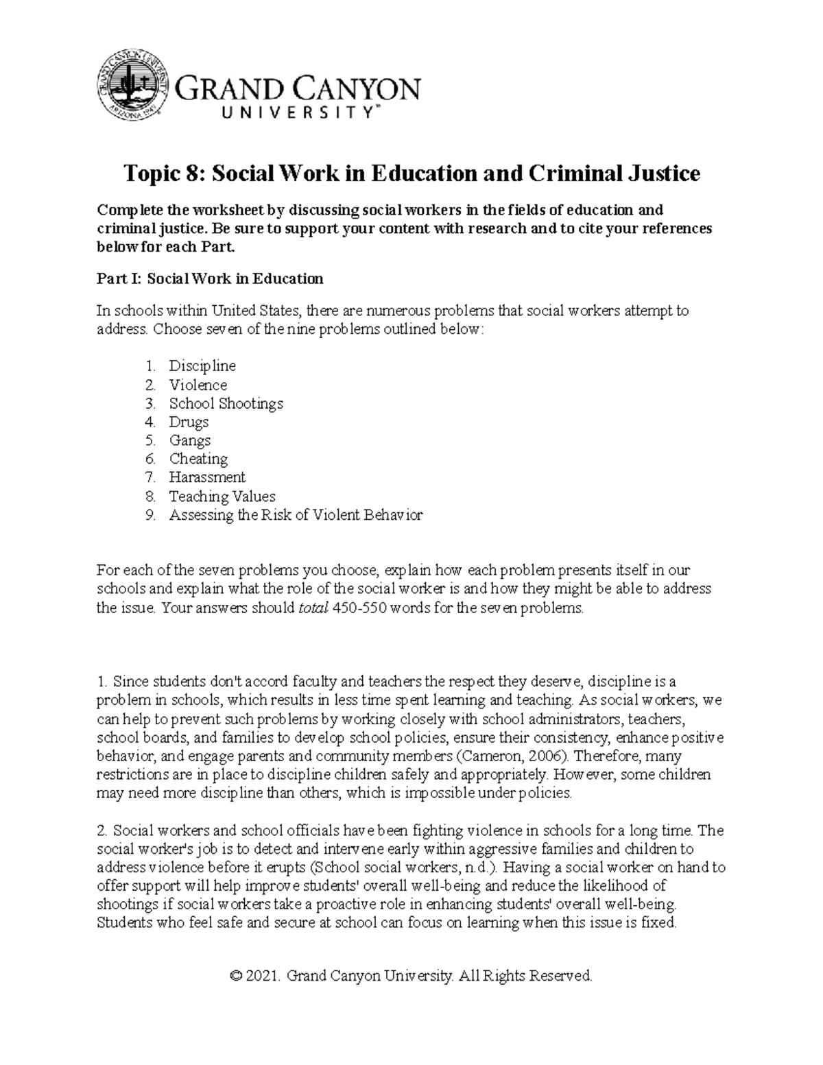 SOC-372-RS-Topic 8-Social Work in Education and Criminal Justice ...
