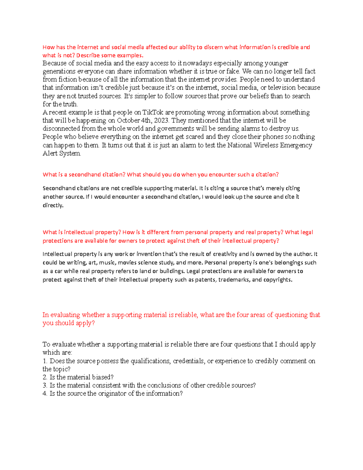 Speech assignment week 5 - How has the internet and social media ...