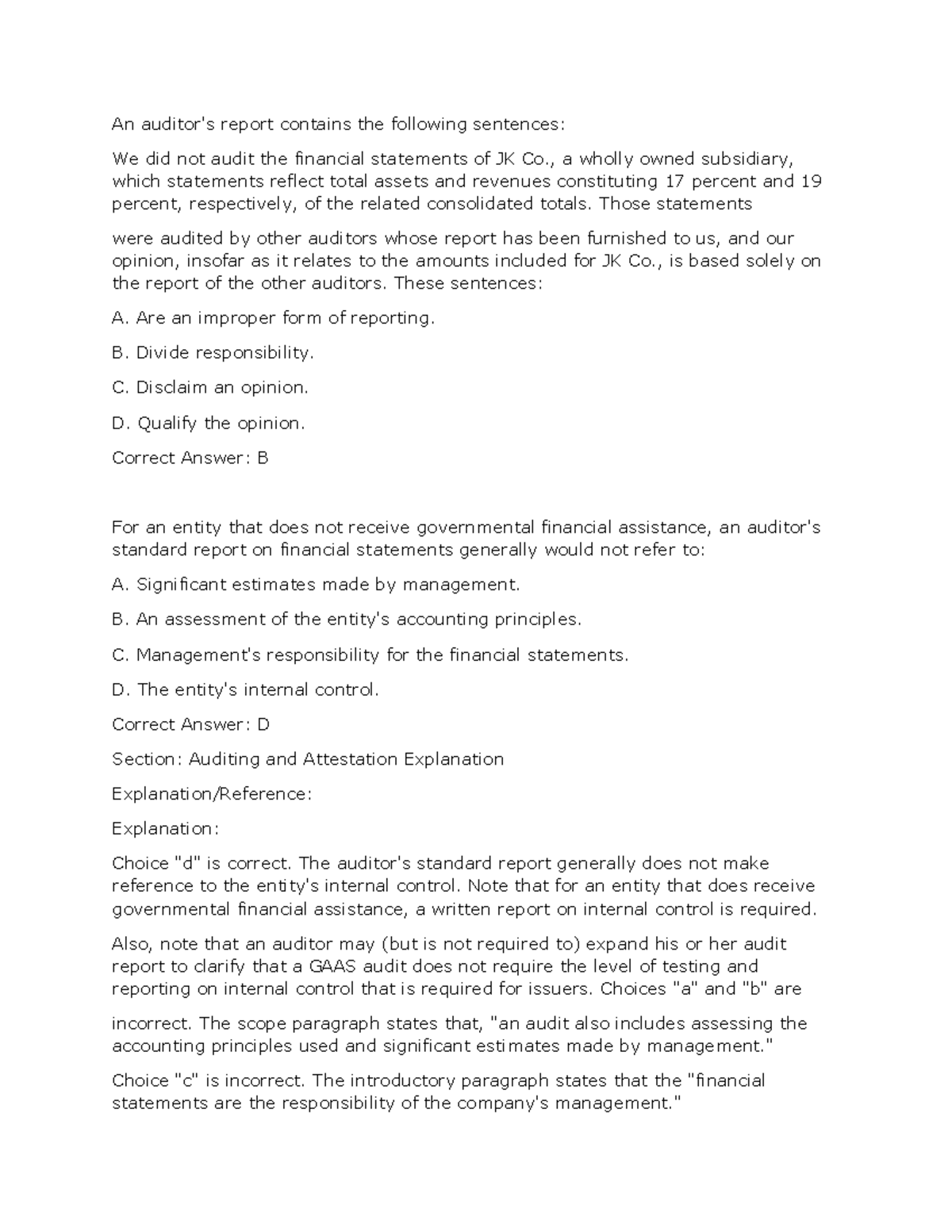 Notes 1 - Auditing trial study guide to read hhggh - An auditor's ...