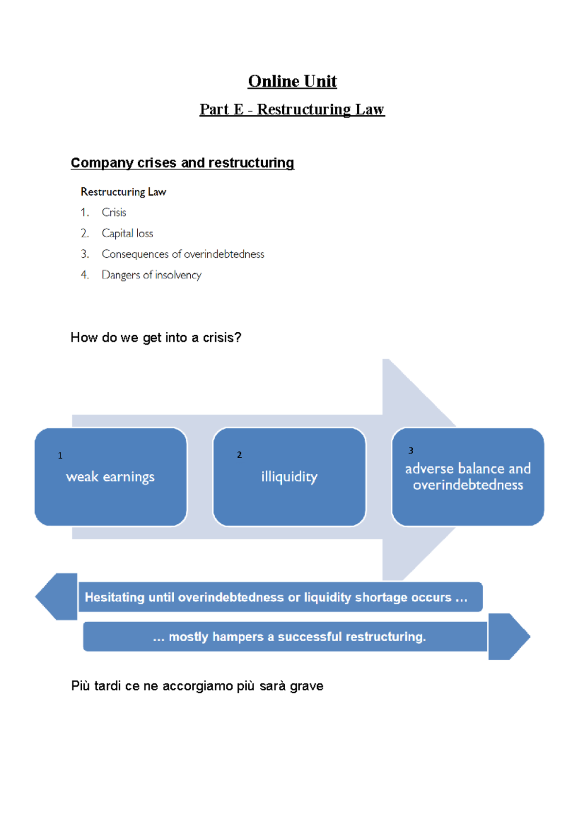 Online Unit Lecture 8 9 Online Unit Part E Restructuring Law