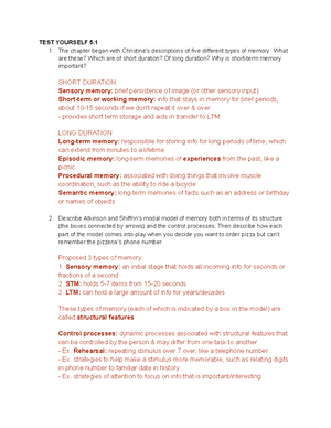 Chapter 6 Long Term Memory Structure - Chapter 6: Long Term Memory Structure Created Class CP ...