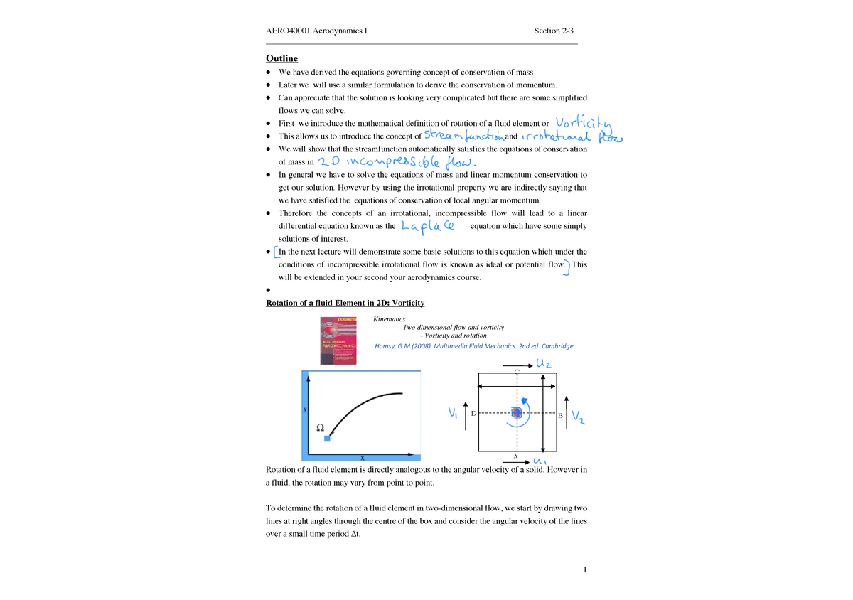 Section 2-3 - Lecture of Aerodynamics module, MEng Aeronautical Engineering - - Studocu