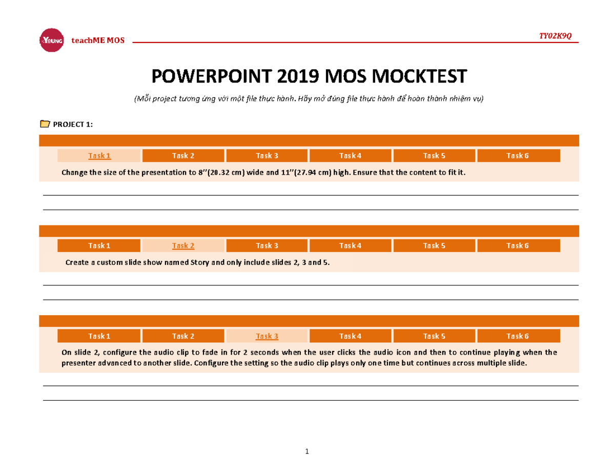 [the Young PPT 2019 ] Mocktest TY02K9Q - POWERPOINT 2019 MOS MOCKTEST ...