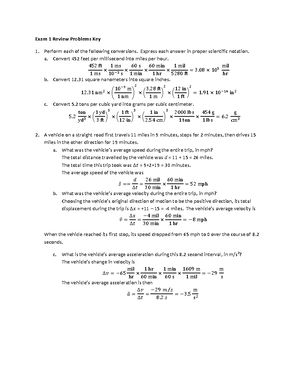 Exam 3 Formulas - Formulas Linear Momentum: Center of Mass 𝑝⃗ 𝑚𝑣⃗ 𝑚1 𝑥1 ...