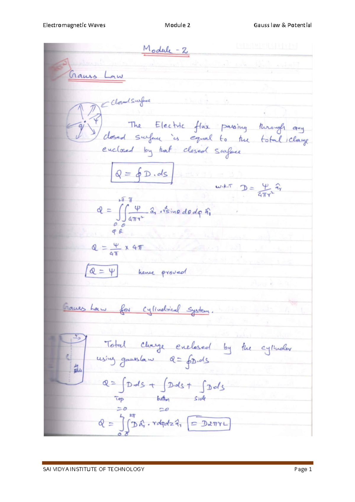EM Module 2 - notes for vtu ece - Electronic and communication - Studocu