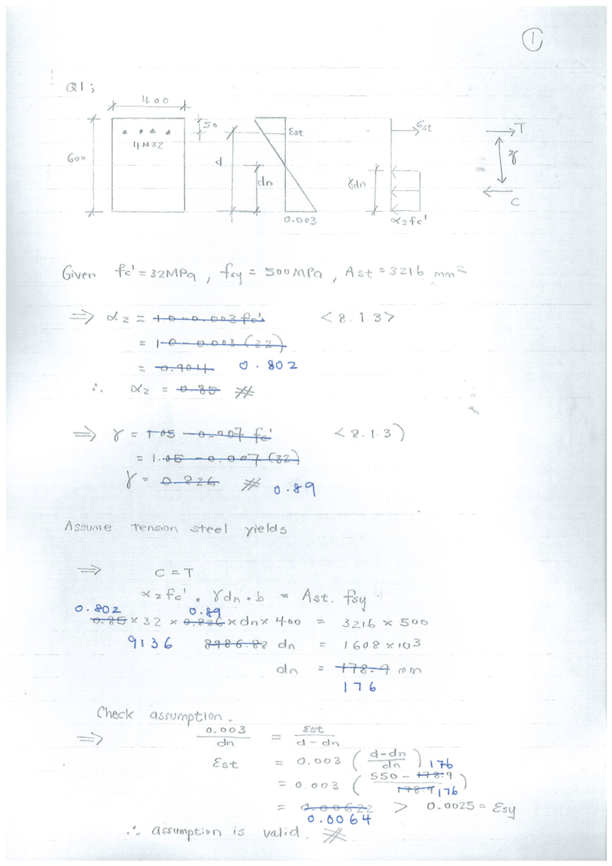 Week 2.2 - Solution - Concrete Structures - 300736 - Studocu