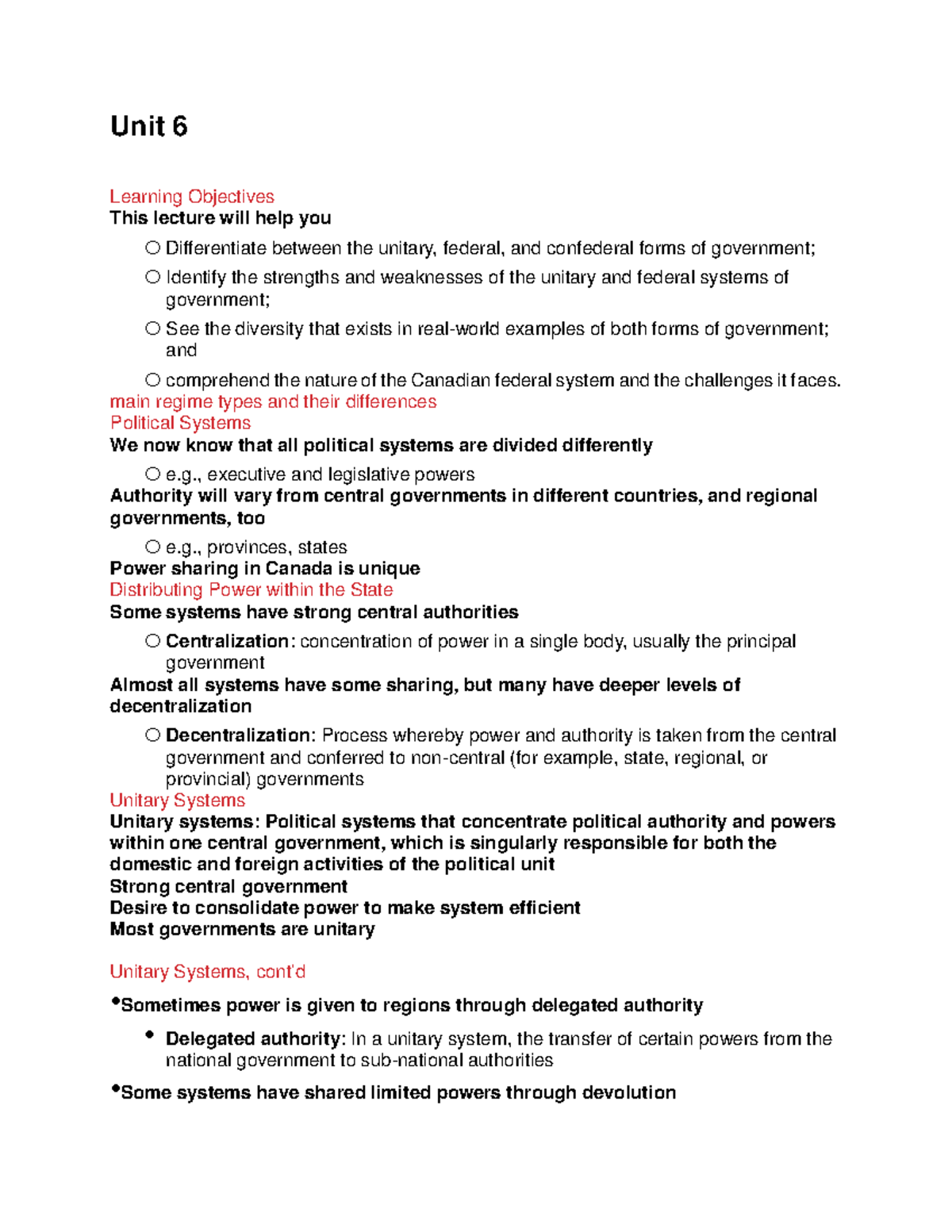 Lecture Notes, Lectures 6-10 - Professor: Dr. Rob Halpin - Unit ...