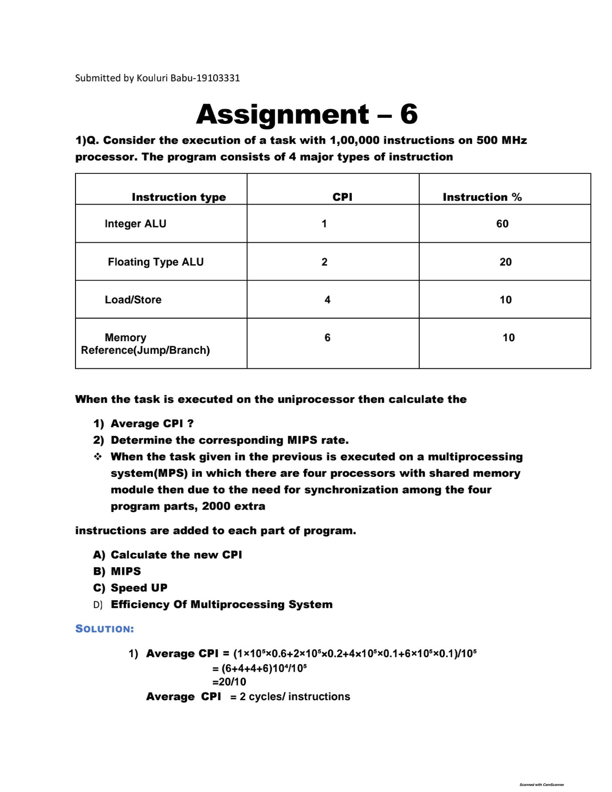 Assignment - 6 (PC) - Information technology - Studocu