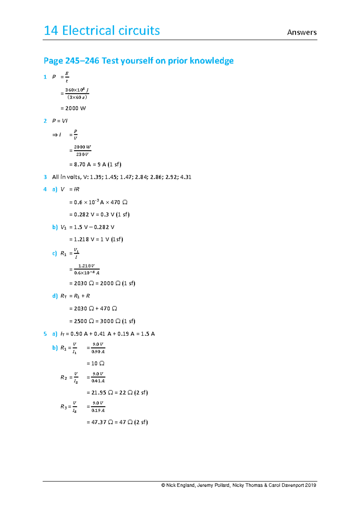 14-Electrical-circuits - Page 245 – 246 Test yourself on prior ...