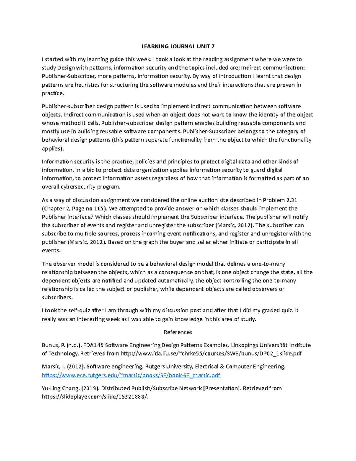 Learning Journal UNIT 7 CS(2401) - LEARNING JOURNAL UNIT 7 I started ...