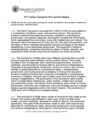 HIS 386 RS T1 War and Revolution Introduction - War and Revolution ...