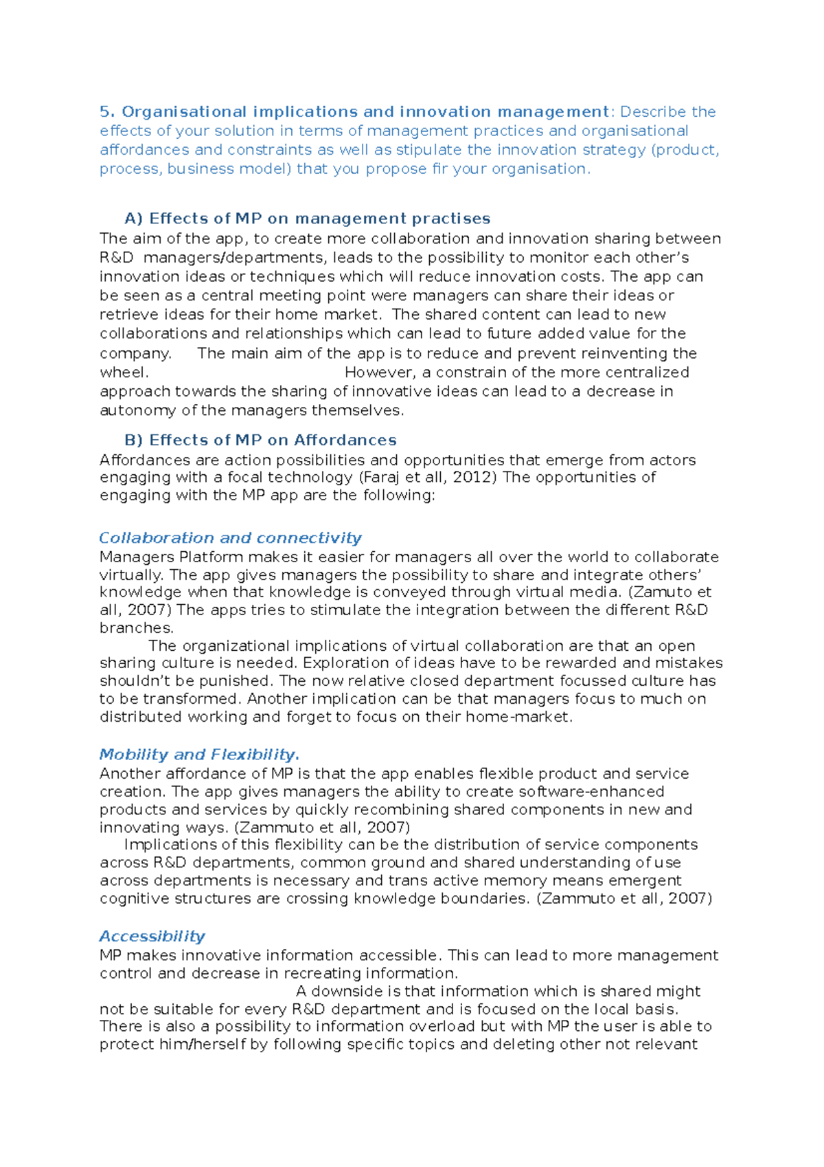 5. Organizational implications - 5. Organisational implications and ...