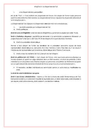 Chapitre 1 UPHF 2020 - Approche Des Institutions En Europe - UPHF - Studocu