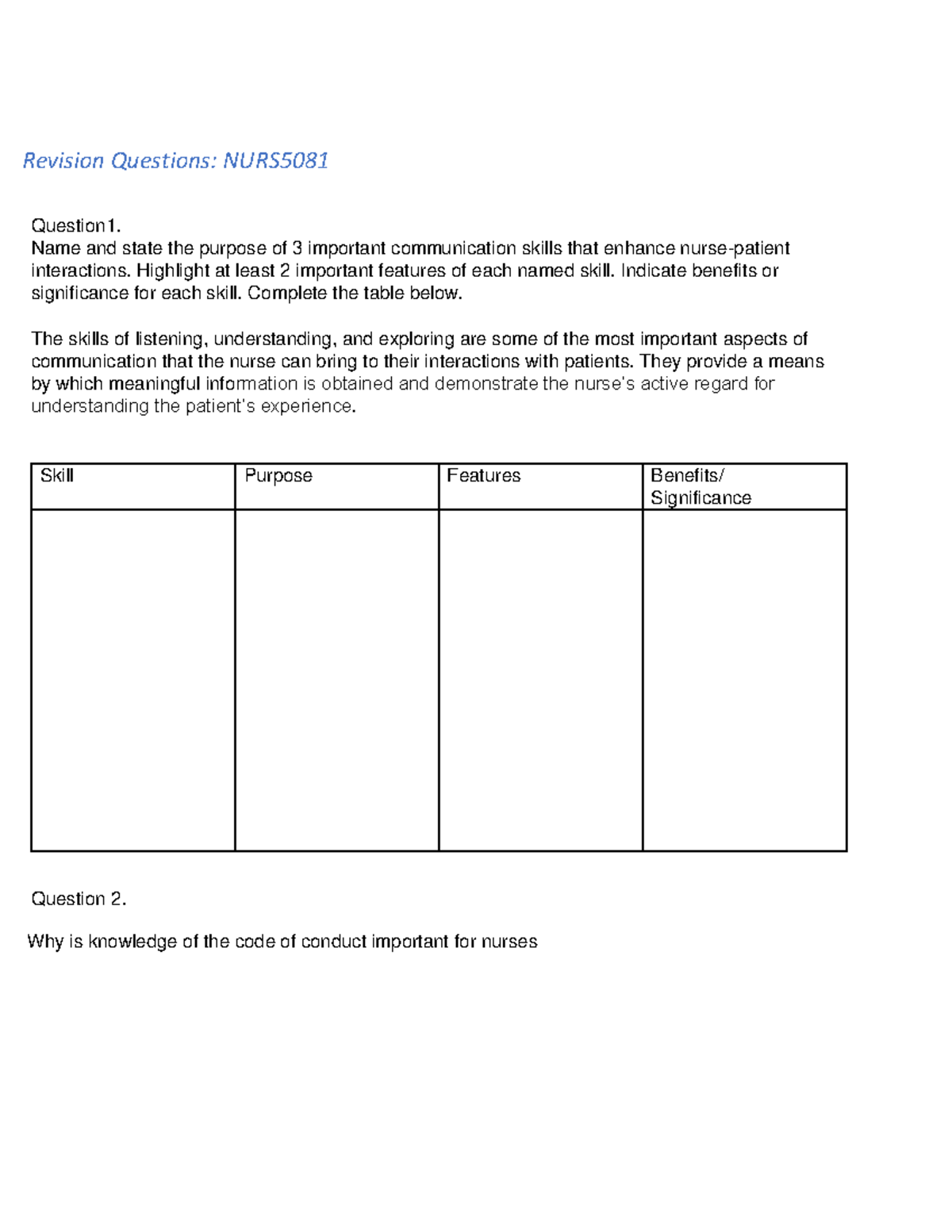 Revision Questions Without Answers 2 Warning Tt Undefined Function 32 Revision Questions