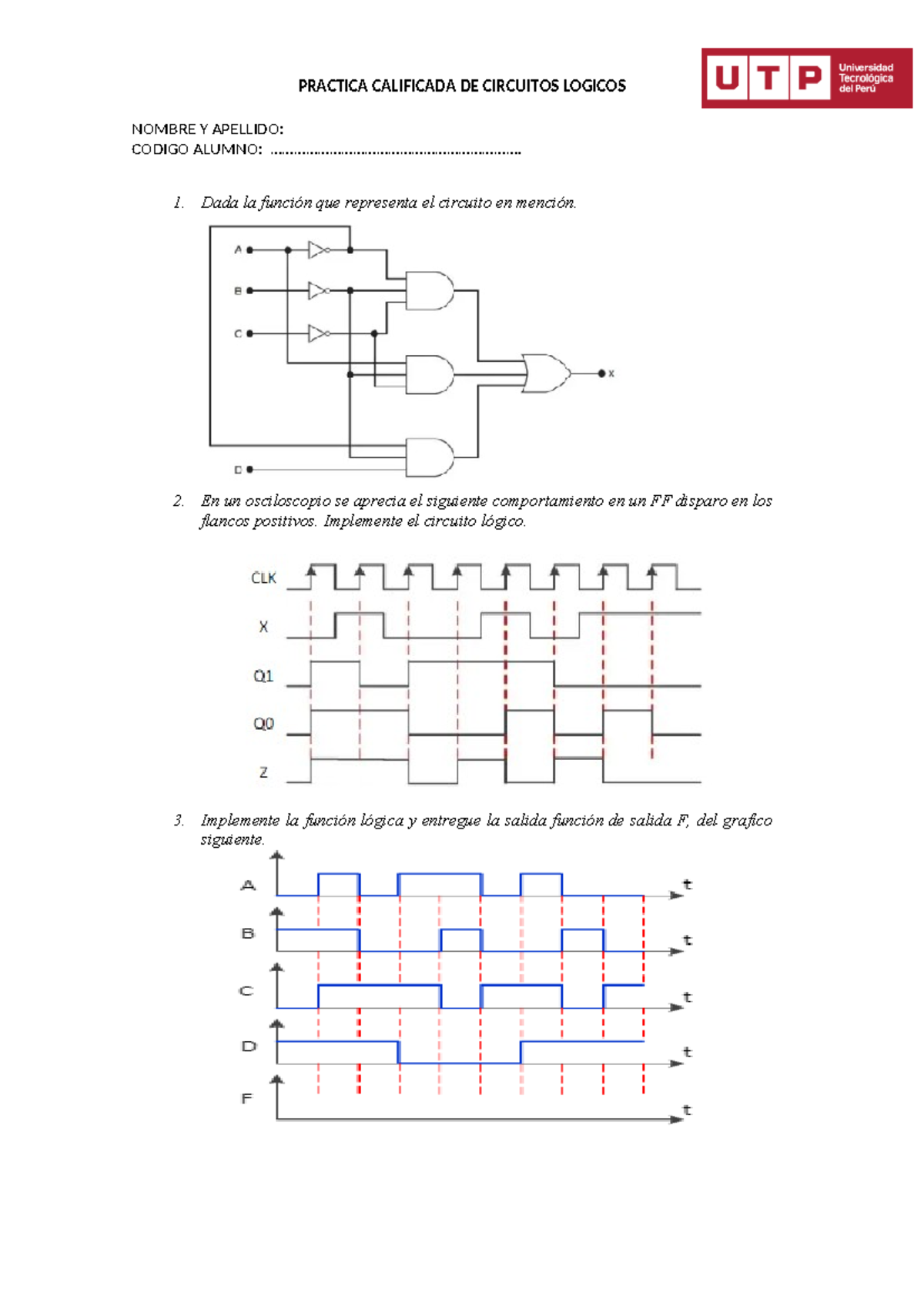 Examen DE Recuperacion DE Circuitos Logicos Hekhec - Circuitos Logicos Combinacionales - Studocu