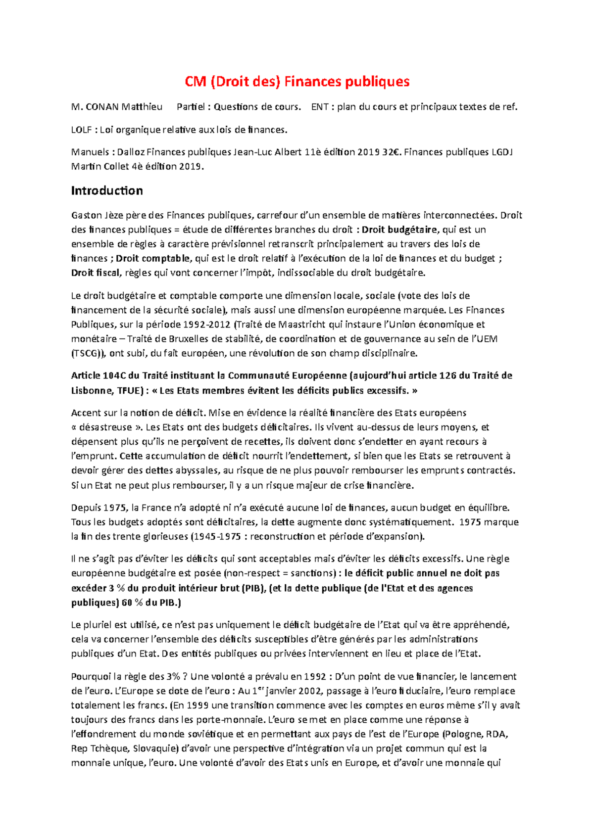 CM-Finances-publiques - CM (Droit des) Finances publiques M. CONAN ...