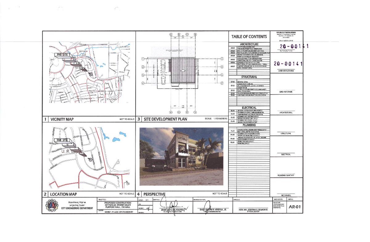 PLAN 20 00141 Proposed Construction of Two 2 Storey Multi Purpose SK ...