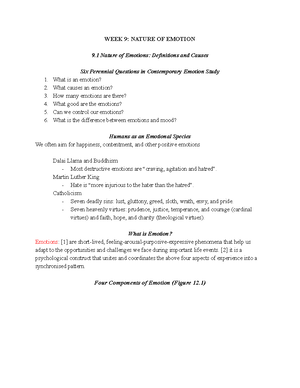 PSY205 Motivation and Emotion Task 1 Part 1 Sorck Diary - PSY205 - USC ...