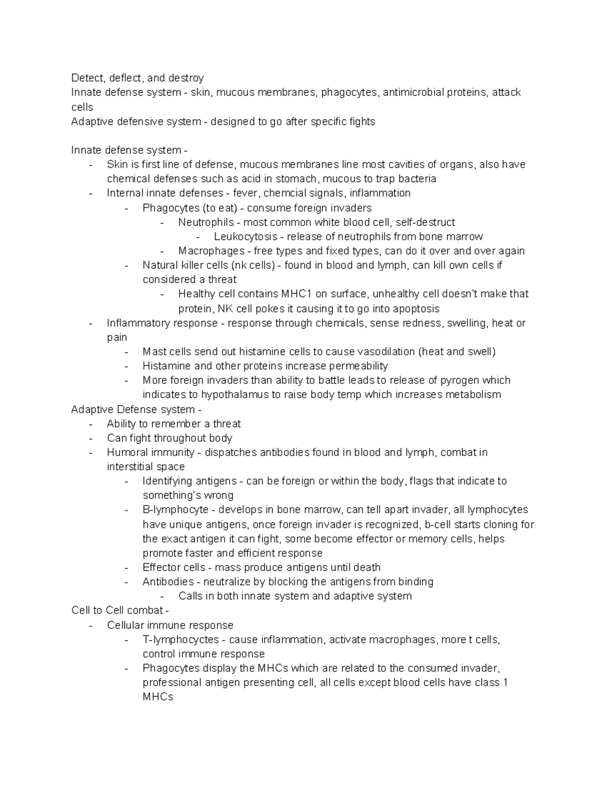 Immunity Crash Course - Detect, deflect, and destroy Innate defense ...