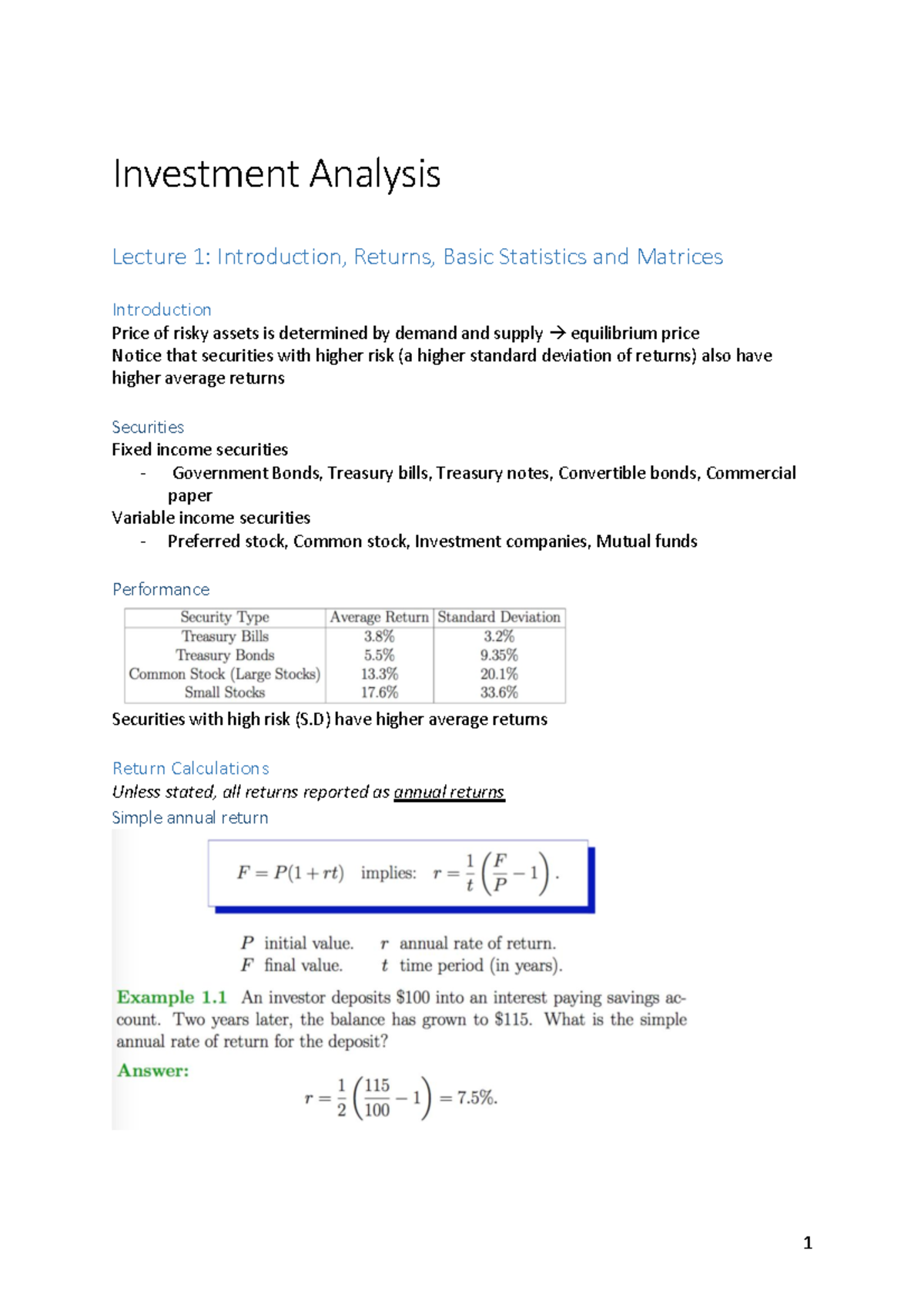 Investment Analysis Notes Warning Tt Undefined Function 32 Warning Tt Undefined Function