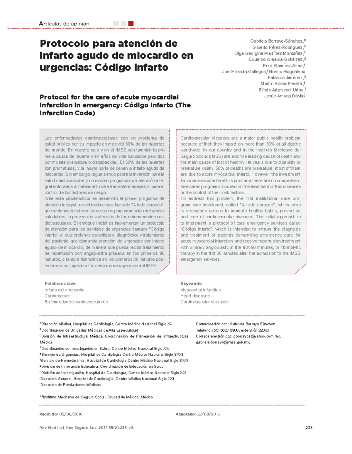 Codigo Infarto - Artículos de opinión Protocolo para atención de ...