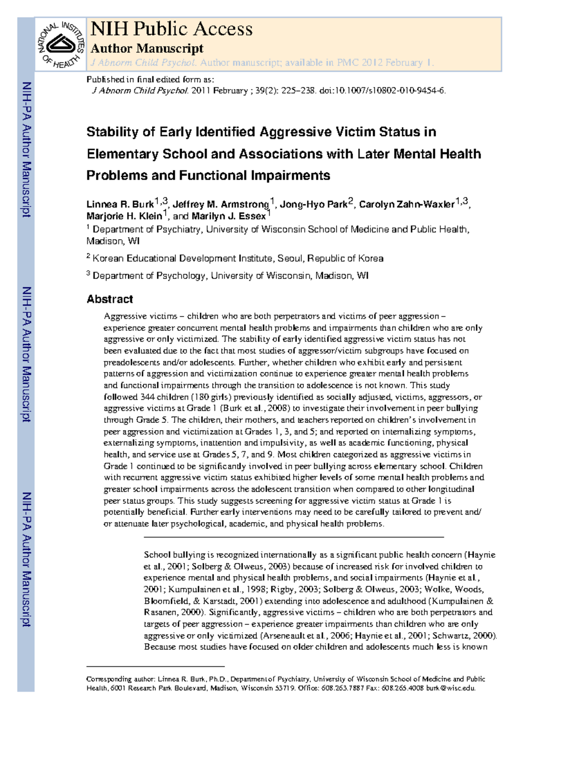 Nihms 276767 - This material is for practice purpose. - Stability of ...