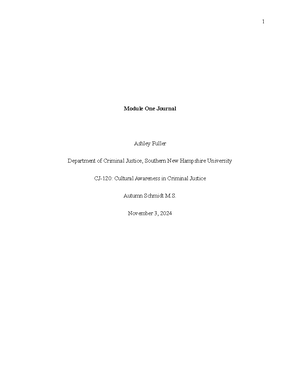 CJ 120 Module Five Assignment One - Cultural Events “At the height of ...