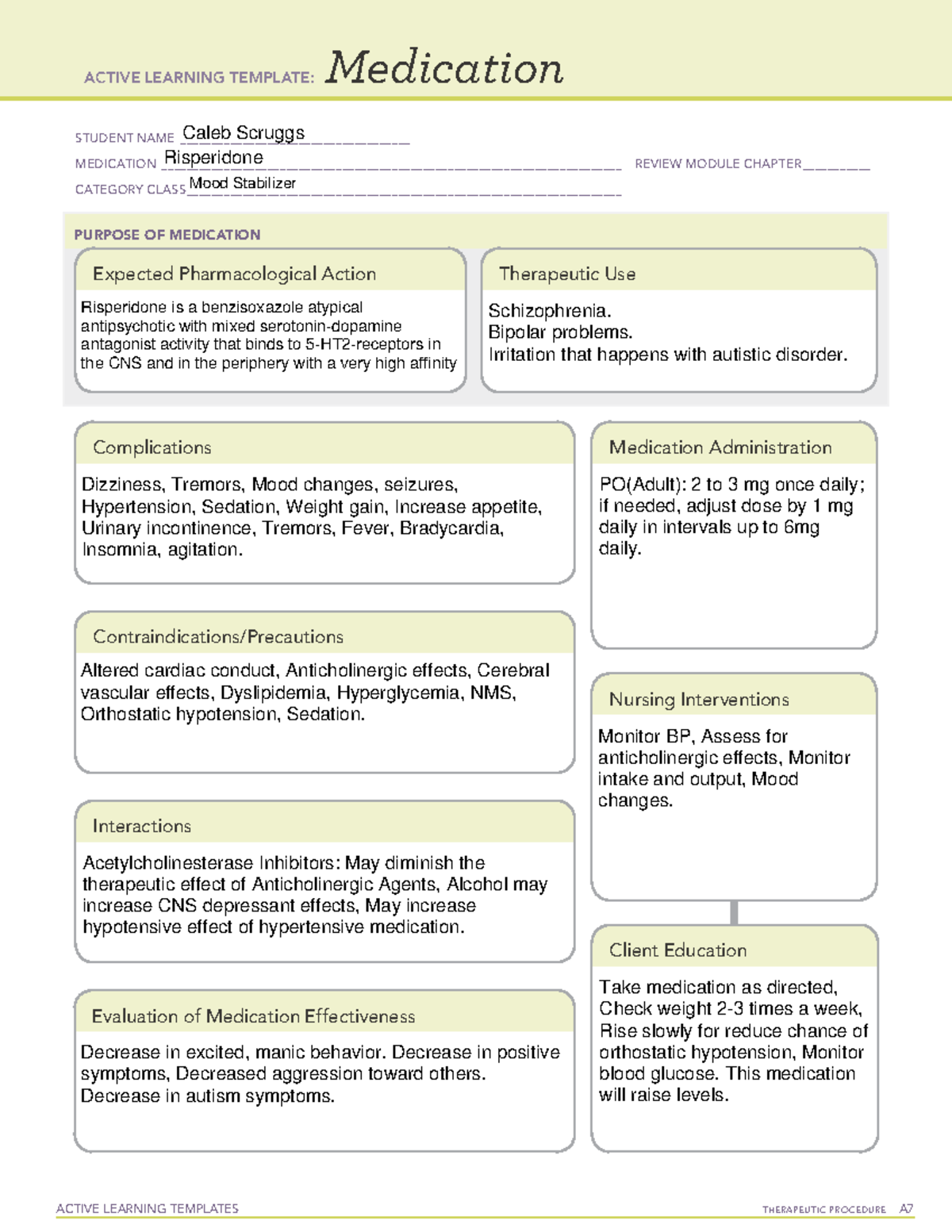 ATI med 1 for nursing ati assignment - ACTIVE LEARNING TEMPLATES ...