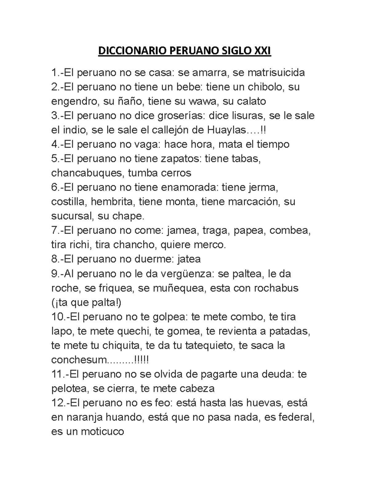 Diccionario Peruano Siglo XXI - DICCIONARIO PERUANO SIGLO XXI 1.-El ...