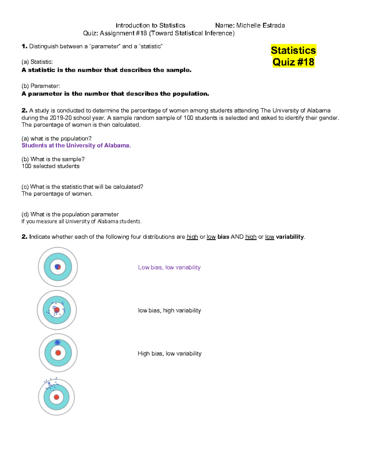 UA Stat Quiz #18 - UA Stat Assignment #19(1)(1).docx - Introduction to ...