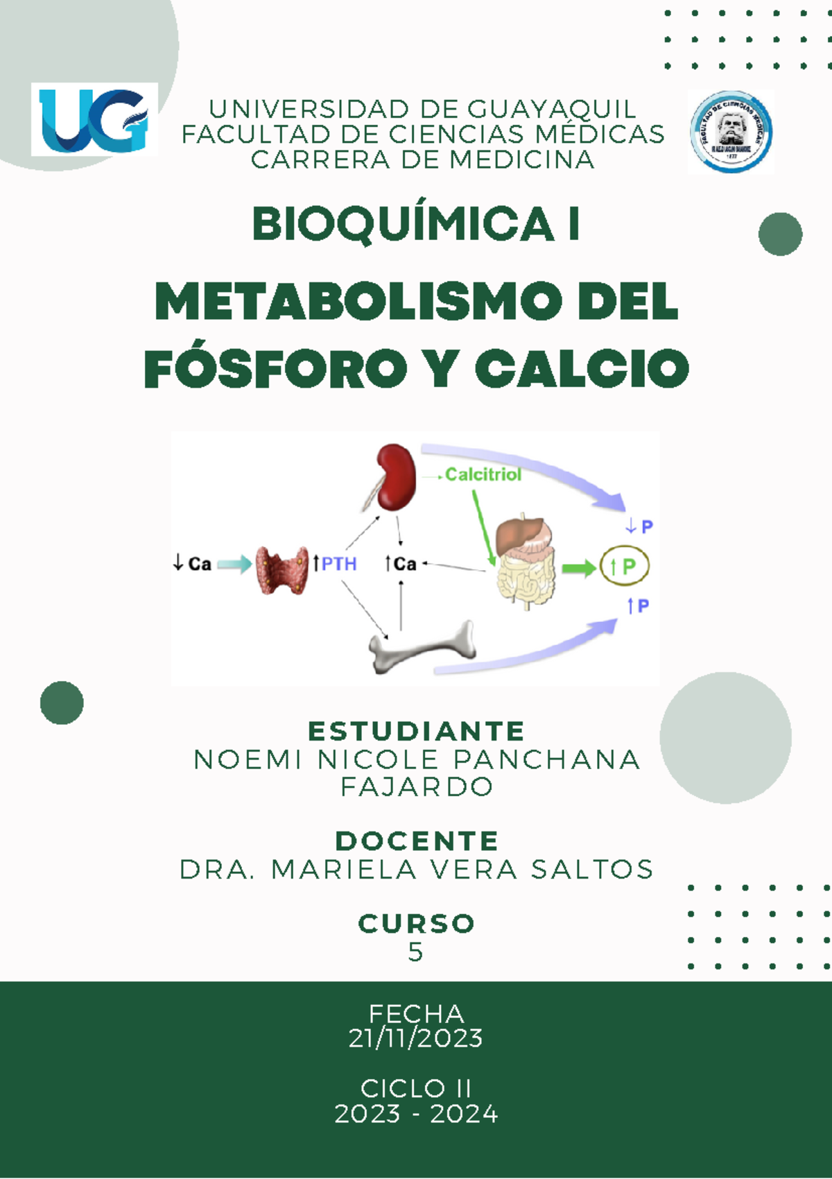 Panchana Fajardo Noemi - Fósforo y Calcio - METABOLISMO DEL FÓSFORO Y ...