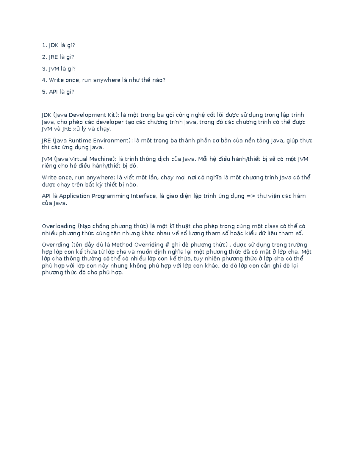 Base - PRO192 - JDK là gì? JRE là gì? JVM là gì? Write once, run anywhere là như thế nào? API là ...