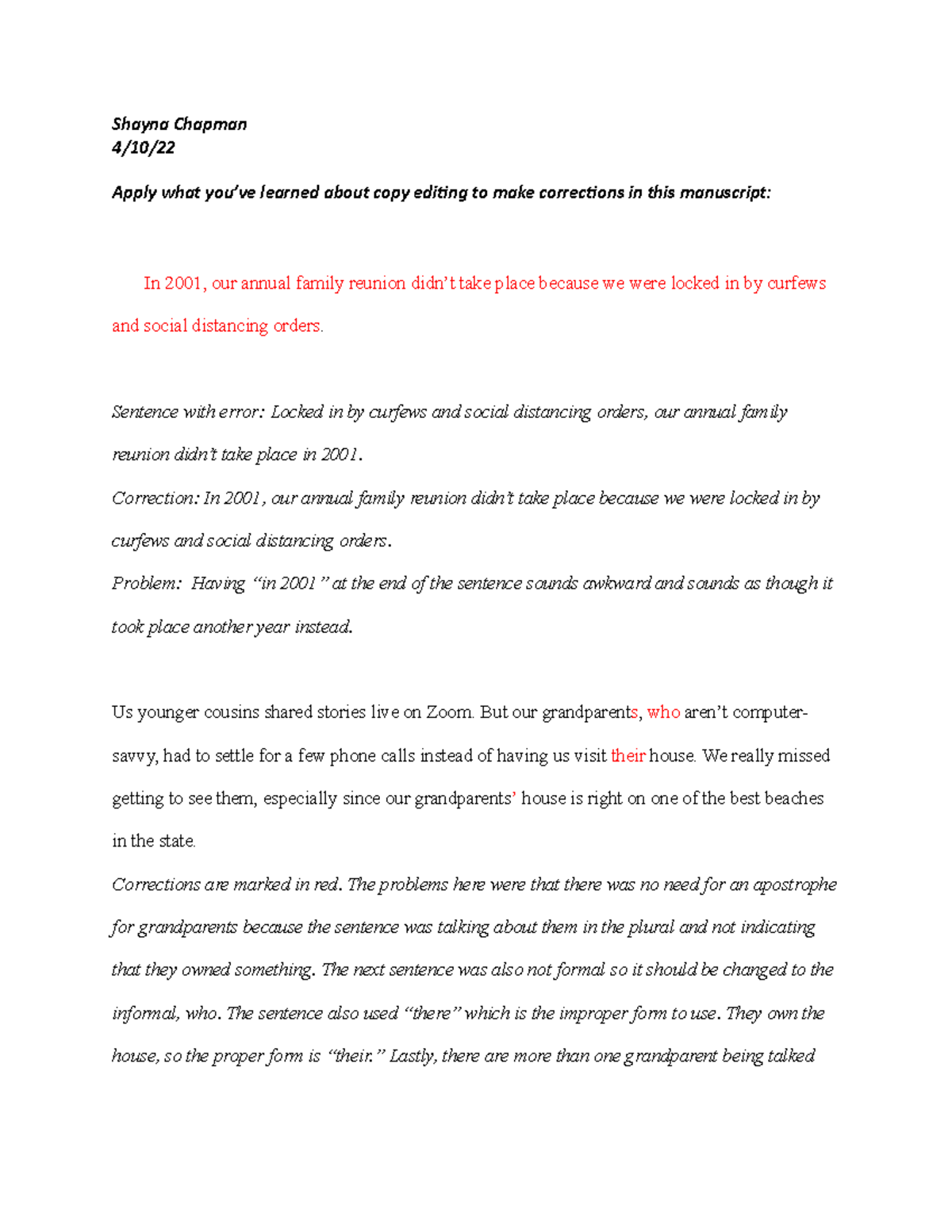 Micro Editing Exercise 1 - CRW 4722 - UCF - Studocu