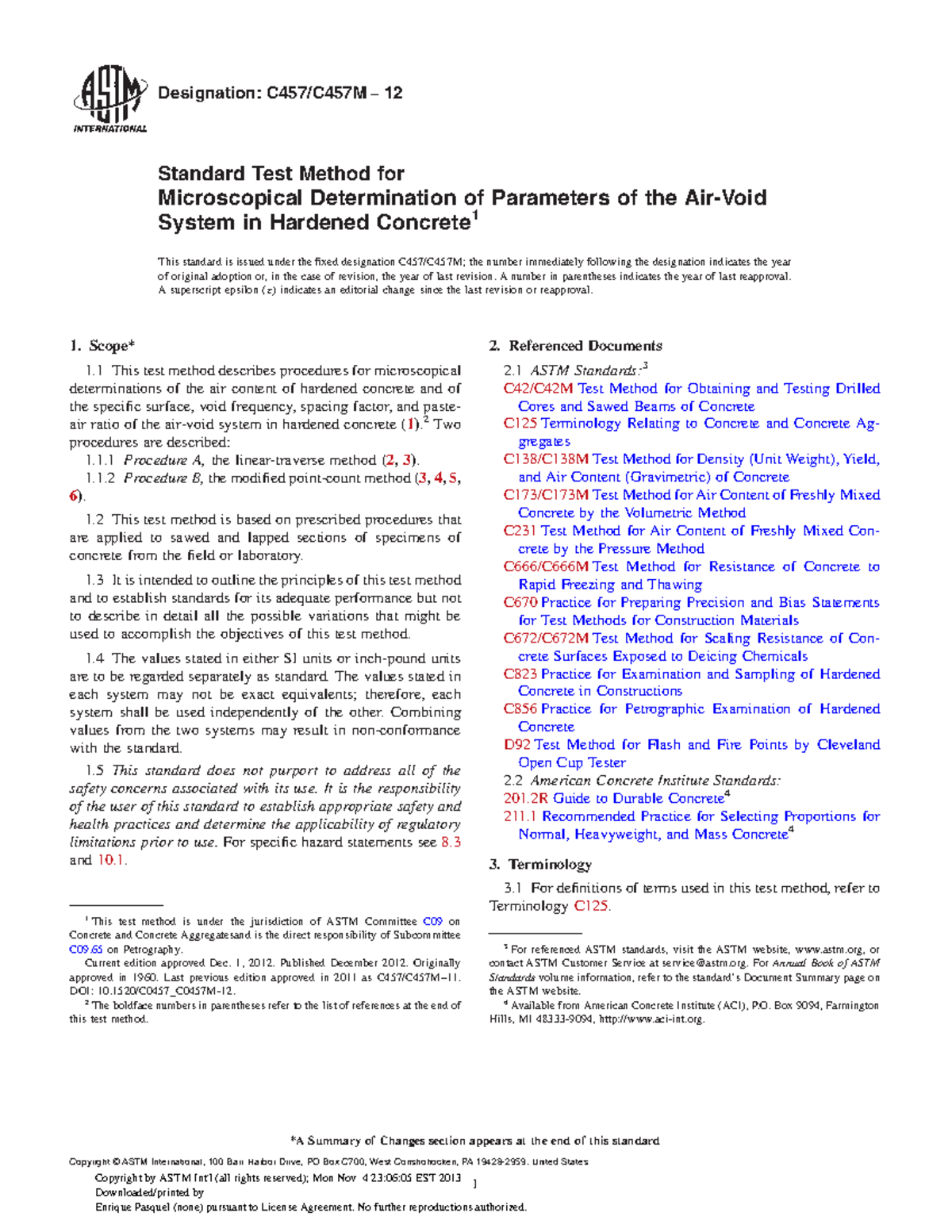 C457- C457M - 12 - estudio - Designation: C457/C457M− 12 Standard Test ...