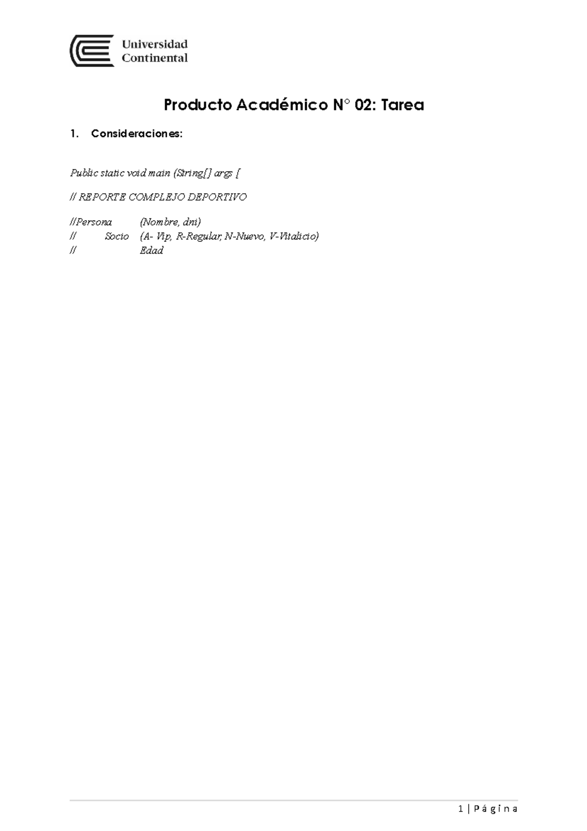 PA 02 Fundamentos Programacion 2023 10B - Producto Académico N° 02: Tarea Consideraciones ...