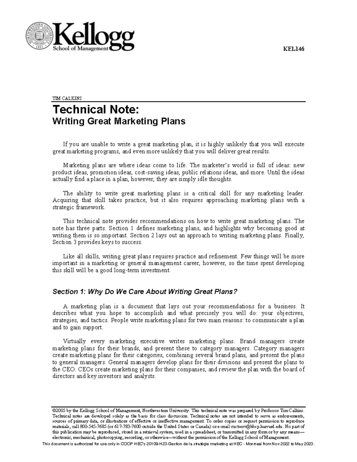 KEL146-PDF-ENG - Lecture - KEL TIM CALKINS Technical Note: Writing ...