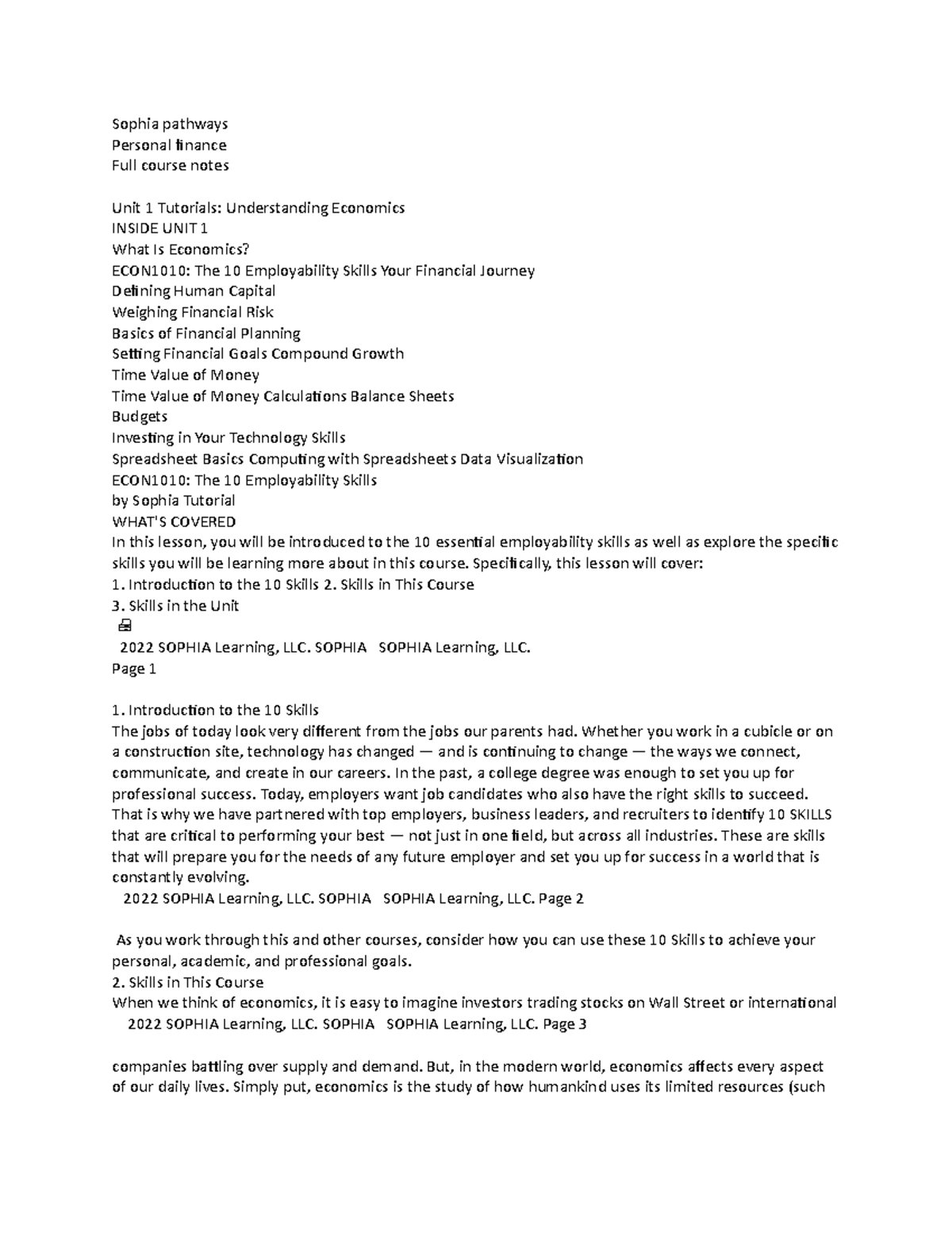 4 sophia personal finance - Sophia pathways Personal finance Full ...