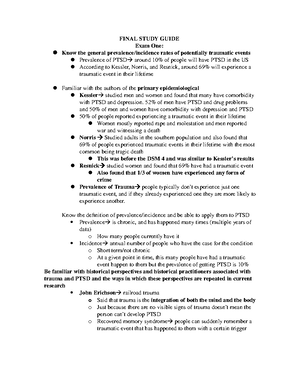 Psychology Of Trauma 5-6 - #5 Treatment and Therapy for Trauma There ...