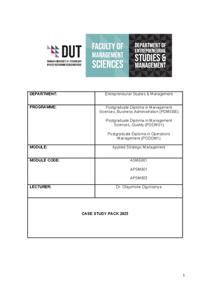Case Study Pack Practice Workbook 10092023 - DEPARTMENT ...