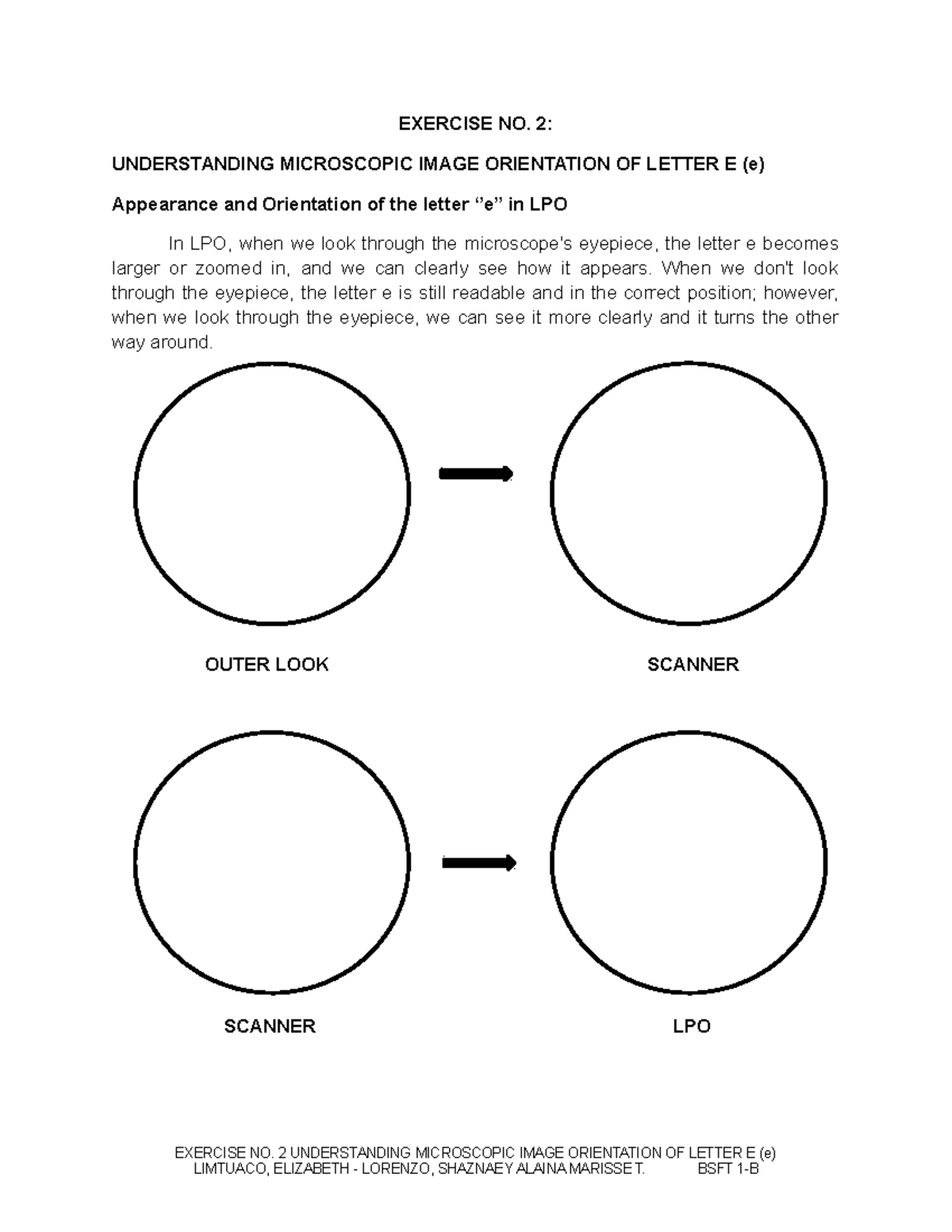 EXER2 - exer - EXERCISE NO. 2: UNDERSTANDING MICROSCOPIC IMAGE ...