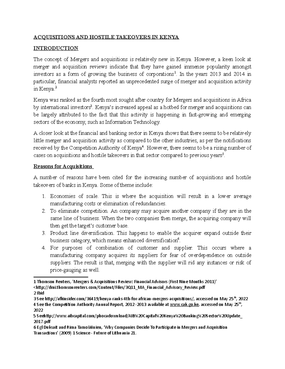 Acquisitions AND Takeovers - ACQUISITIONS AND HOSTILE TAKEOVERS IN ...