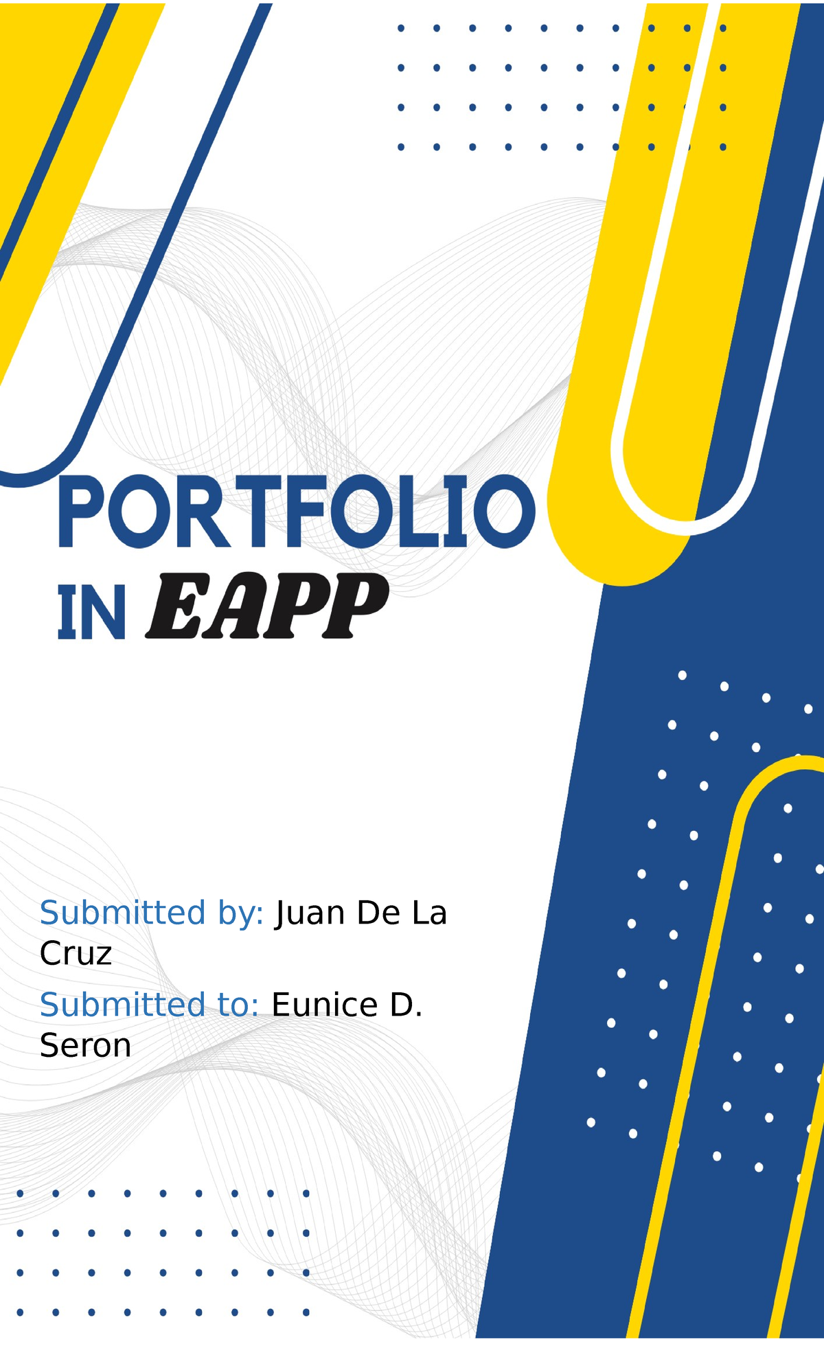 Portfolio Cover Page Table of Contents - Science Technology Engineering ...