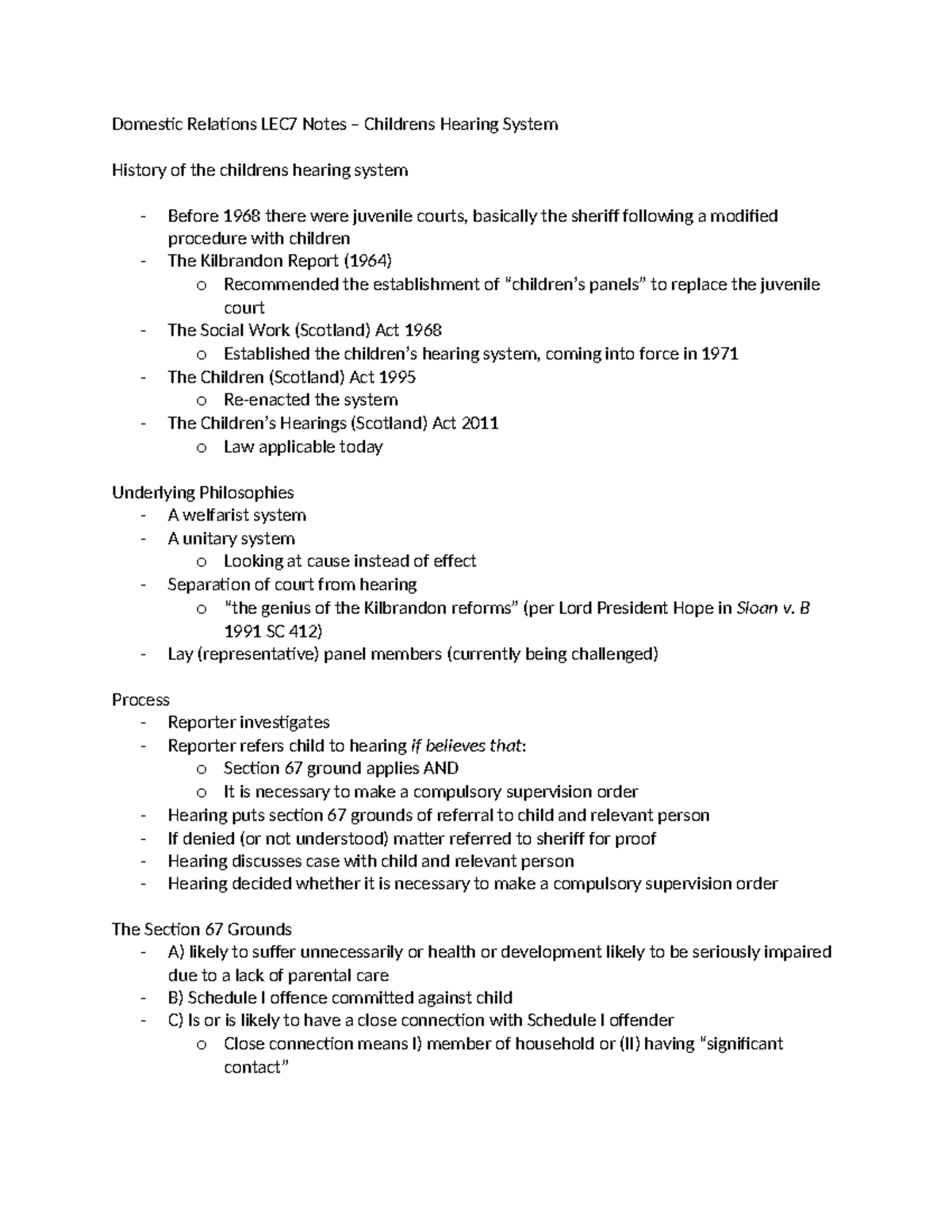 Domestic Relations LEC7 Notes - B 1991 SC 412) - Lay (representative ...