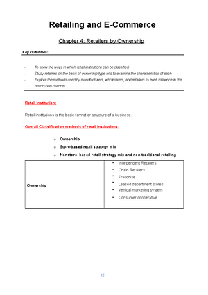 Chapter 3- Strategic Planning in Retailing - Retailing and E-Commerce Chapter 3: Strategic ...