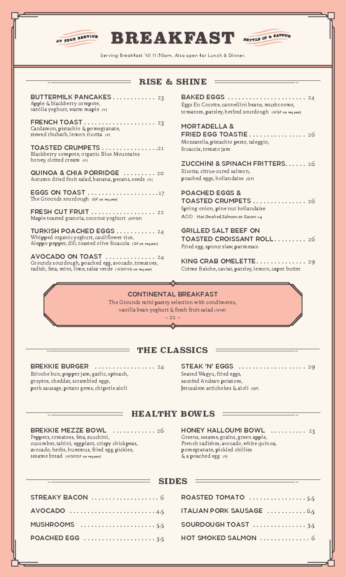 The Grounds City Breakfast Menu June2024 - Serving Breakfast 'til 11 ...