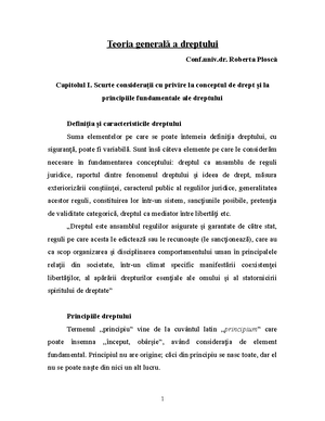 Teoria Generala A Dreptului - CONF. UNIV. DR. CARMEN MARILENA POPA TEORIA GENERALĂ A DREPTULUI ...