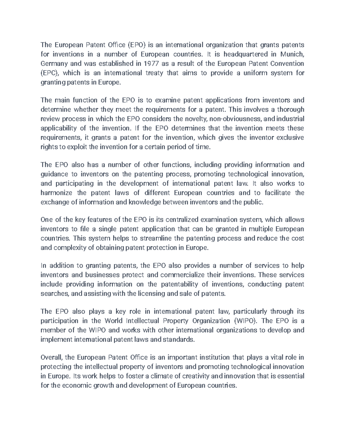 What does the European patent office do - The European Patent Office ...