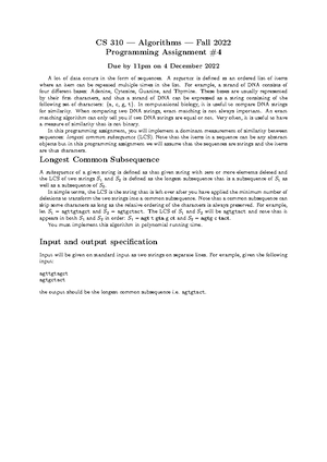 CS310; Algorithms; - qdqd - Lahore University of Management Sciences CS 310 – Algorithms Fall ...